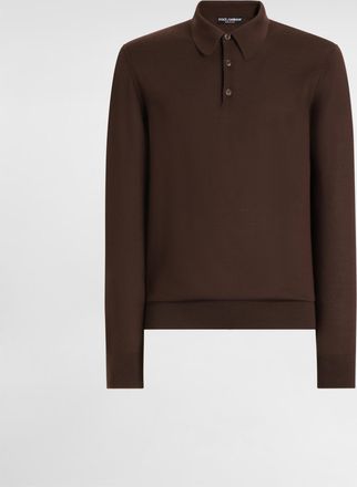 Dolce & Gabbana Strick-poloshirt Aus Kaschmir - Mann Strickwaren Braun 52