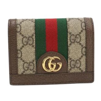 Gucci Portefeuille pliable Pre-owned - Femme - Pre-owned - Brun - Taille: ONE Size