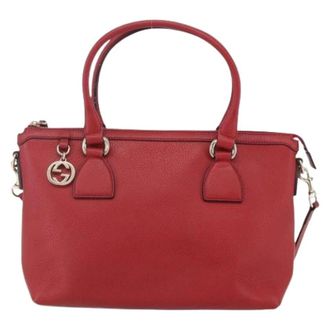 Gucci Sac &agrave; main en cuir Pre-owned - Femme - Pre-owned - Rouge - Taille: ONE Size