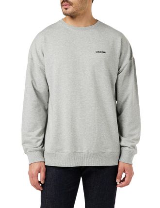 Calvin Klein Herren L/S Sweatshirt, Grey Heather, M