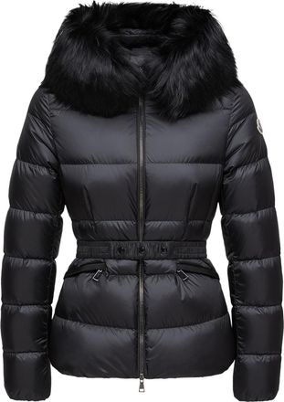 Moncler Doudoune courte à capuche bordée de shearling Boed