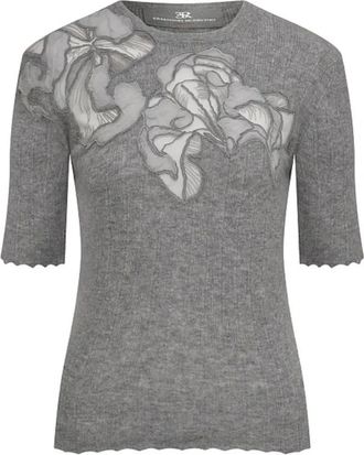 Ermanno Scervino Femme, Pulls, Gris, Taille: 40 FR Pull &agrave; Manches Courtes