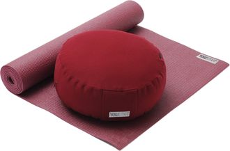 Yogistar Yoga-Set Starter Edition - Meditation (yogamatte + Kissen) Bordeaux