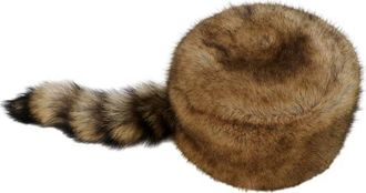 Generic Casquette Coupe-Vent en Queue de Raton Laveur, Chapeau de Ski dhiver Russe, Casquette Chaude et &eacute;paisse en Peluche, Chapeau Classique de Raton Laveur 