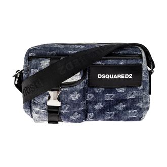 Dsquared2 D2 Monogram Umh&auml;ngetasche - - Bags - Herren - Blau - ONE SIZE