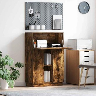 vidaXL Vidaxl - Bureau Ch&ecirc;ne fum&eacute; 71,5 x 31,5 x 106,5 cm Bois ding&eacute;nierie