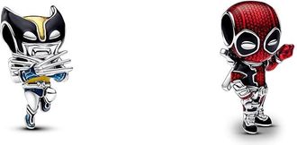 Pandora Moments Marvel Wolverine Charm aus Sterling Silber, Kompatibel Moments Armbändern, 793359C01 Moments Marvel Deadpool Charm aus Sterling Silber, Kompat