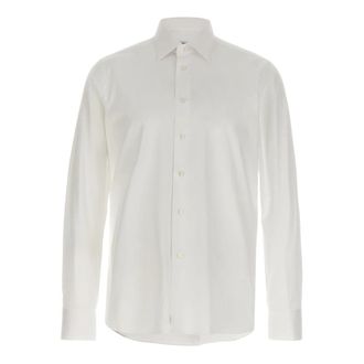 Borriello Spaccanapoli Baumwoll-Twill-Hemd - - Shirts - Herren - Wei&szlig; - L