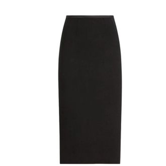 Dolce & Gabbana Schwarzer Midirock Gerader Schnitt - - Skirts - Damen - Schwarzk - M
