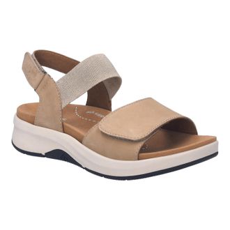 Josef Seibel Sandale JOSEF SEIBEL Estelle 13, Damen, Gr. 39, beige, Nubukleder, Schuhe Sandale, Sommerschuh, Komfortschuh mit praktischen Klettverschl&uuml;ssen, G-Weit