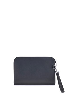 Dolce & Gabbana Mens Leather Pouch Nero Calf Bos Taurus Clutches
