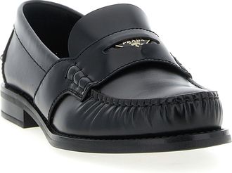 Prada Brushed Calf Leather Loafer - Black