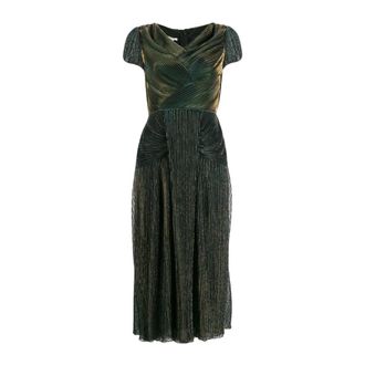 Marco De Vincenzo Plissiertes Wickelkleid - - Dresses - Damen - Gr&uuml;n - XS
