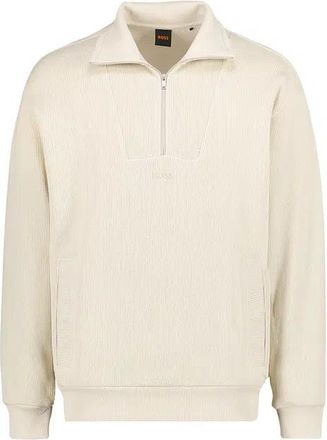 Boss Orange by Hugo Boss BOSS Orange Herren Pullover beige Baumwolle unifarben