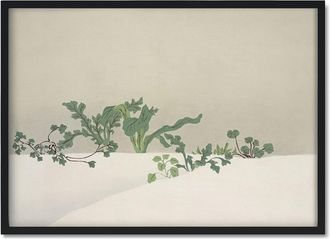 Nacnic Rinpa Print 36. Poster mit markanten Illustrationen Rinpa des japanischen Künstlers Kamisaka Sekka. Innenausstattung. A3 Größe mit Rahmen