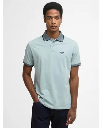 Barbour Leichtes Poloshirt aus Baumwolle mit Kontrastb&uuml;ndchen, Tailored Fit in