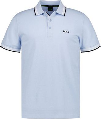HUGO BOSS Herren Polo-Shirt blau Baumwoll-Piqu&eacute;