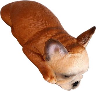 Cabilock Realistische Bulldoggen Figuren Schlafendes Hundemodell für Junge Mädchen Simulation Hund Spielzeug Dekorative Desktop Tierfiguren für Geburtstage und