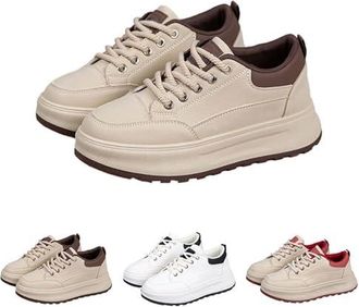 Generic Chaussures de sport d&eacute;contract&eacute;es pour femme - Baskets &agrave; lacets confortables et douces - Semelle int&eacute;rieure rembourr&eacute;e - Chaussures dext&eacute;rieur l&eacute;g&egrave;res