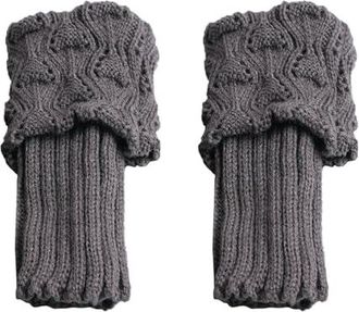 Generic Manchettes en feutre pour femmes pour lhiver des ann&eacute;es 80, tricot c&ocirc;tel&eacute; chauffe-jambes chauds, chaussettes longues pour bottes dhiver chauffe-pieds 