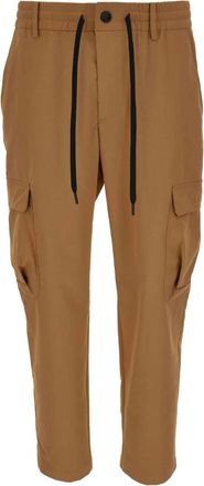 Versace Jeans Couture pantalon cargo à lien de resserrage - Marron