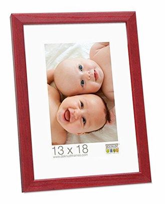 Deknudt Frames Deknudt Rahmen S41Jl4-30.0X40.0 Rot, Schmale Leiste Aus Holz