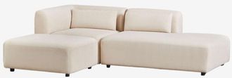 Sklum Sklum - Zweiteiliges modulares Ecksofa mit Chaiselongue rechts und Fogler-Hocker