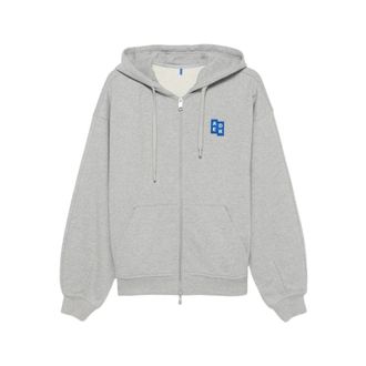 Ader Error Logo Patch Zip Hoodie - - Sweatshirts & Hoodies - Herren - Grau - XL