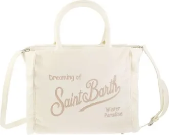 MC2 Saint Barth Shopper & Totes - Colette - Velvet Handbag With Logo - Gr. unisize - in Beige - f&uuml;r Damen