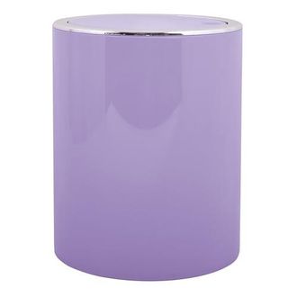 MSV Poubelle à bascule PP, Modèle Kamaka, Poubelle à couvercle basculant amovible, Design moderne idéal pour les toilettes, salle de bain, bureau, Ronde, 