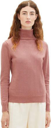 Tom Tailor Damen Basic Pullover mit Rollkragen