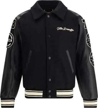 Golden Goose Homme, Vestes, Noir, Taille: XL Bomber en laine avec poignets c&ocirc;tel&eacute;s