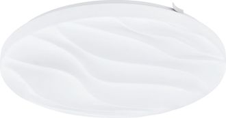 Eglo LED Deckenleuchte Benariba, 1 flammige Wandlampe, Deckenlampe aus Stahl und Kunststoff in Weiß, Wohnzimmerlampe, warmweiß, Ø 33 cm