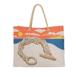 Herm&egrave;s Toile Escale a la Plage Beach Bag