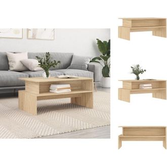 vidaXL Couchtisch Sonoma-Eiche 90x55x42,5 cm Holzwerkstoff - Couchtisch - Wohnzimmerstil - Holzwerkstoff - Sonoma-Eiche - Sideboard