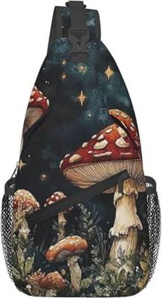 Generic Sac &agrave; bandouli&egrave;re Magic Night Champignon For&ecirc;t Sac &agrave; bandouli&egrave;re Sac &agrave; dos de voyage Sac &agrave; dos &agrave; bandouli&egrave;re pour homme Sac &agrave; dos de randonn&eacute;e