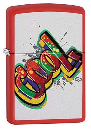 Zippo Sturmfeuerzeug - Cool Graffiti, Red Matte, Color Image - Nachf&uuml;llbar - Wiederverwendbar - Windfestes Design - Geschenkbox - Made in USA