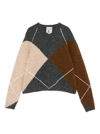 Semicouture Pullover mit Argyle-Muster - Grau