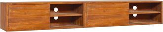 vidaXL Vidaxl - Meuble tv mural 180x30x30 cm Bois de teck massif