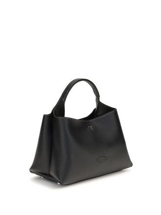 Tod's Womens Micro Leather Handbag Nero Calf Bos Taurus Handbags Hand Bags