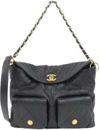 Chanel Pre-owned Sac bandouli&egrave;re en cuir Caviar - Femme - Pre-owned - Noir - Taille: ONE Size