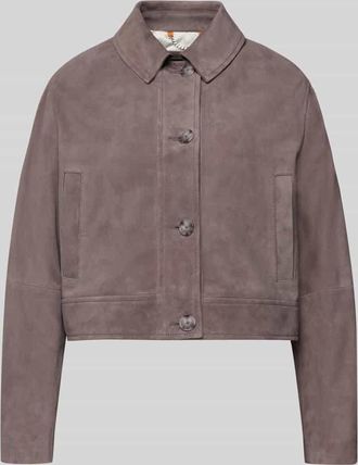 Boss Orange by Hugo Boss Slim Fit Lederjacke aus echtem Ziegenleder Modell SADELA