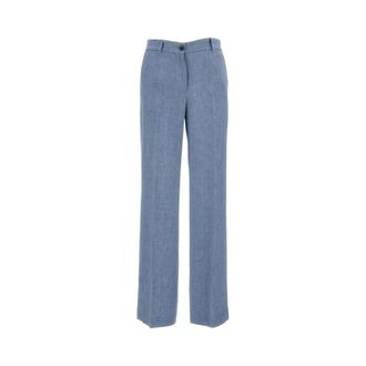 P.A.R.O.S.H. P.a.r.o.s.h., Femme, Pantalons, Bleu, Taille: 40 FR Straight Pantalons