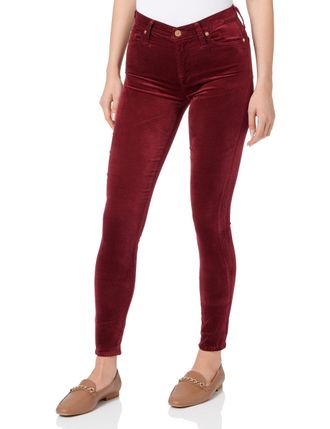 7 For All Mankind HW Skinny Velvet Raspberry