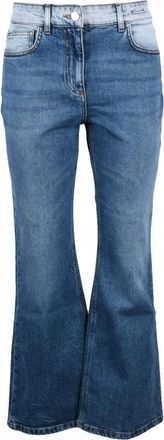 Marella Femme, Jeans, Bleu, Taille: 38 FR Fcrop Jean &Eacute;vas&eacute; et Court