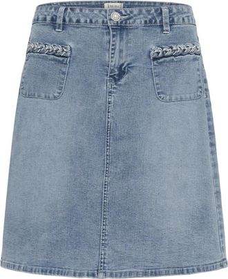 Cream Femme, Jupes, Bleu, Taille: 46 FR CRGrazie Denim Skirt
