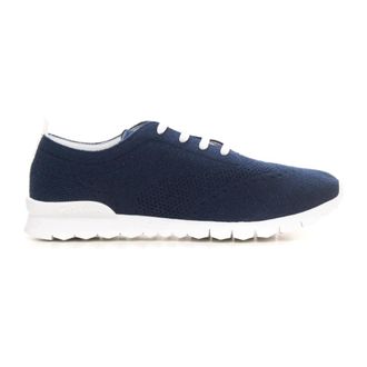 Kiton Kaschmir Schn&uuml;rsneaker mit rutschfester Sohle - - Shoes - Herren - Blau - 45 EU