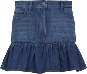 Valentino Garavani Femme, Jupes, Bleu, Taille: 34 FR Short Skirts