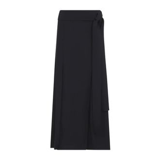 STUDIO NICHOLSON Femme, Jupes, Noir, Taille: 36 FR Mile Jupe Ceinture &agrave; Plis Cheval