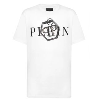 Philipp Plein T-shirt Rundhals Kurzarm - - Tops - Herren - Wei&szlig; - L